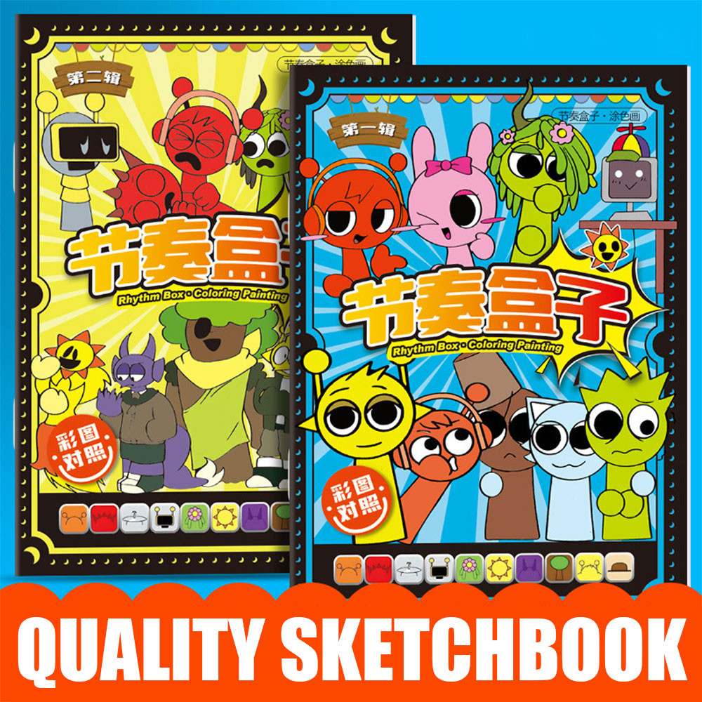 Sprunki Coloring book Children's tracing drawing book Beautiful ...