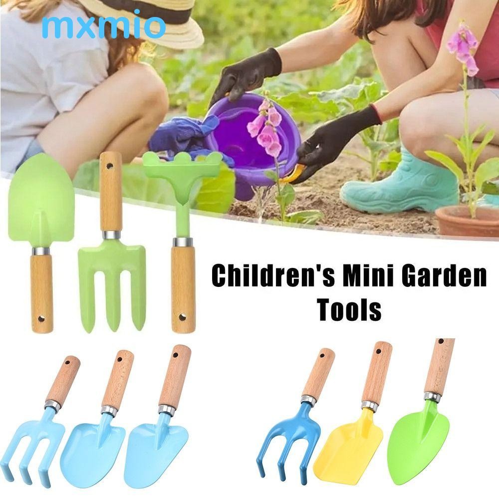 MXMIO 1/ 3PCS Kids Gardening Tools Set, Little Gardener Sturdy Wooden ...
