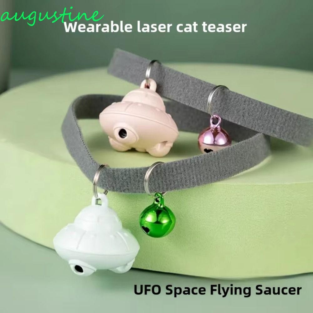 AUGUSTINE Cat Laser Toy, Interactive Rechargeable Cat Teasing Collar ...
