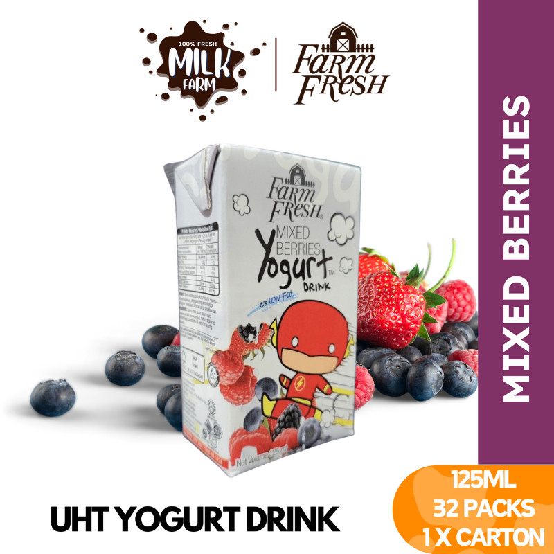 Milk Farm | Farm Fresh UHT Yogurt Drink Mixed Berry 125ml x 32pack ...