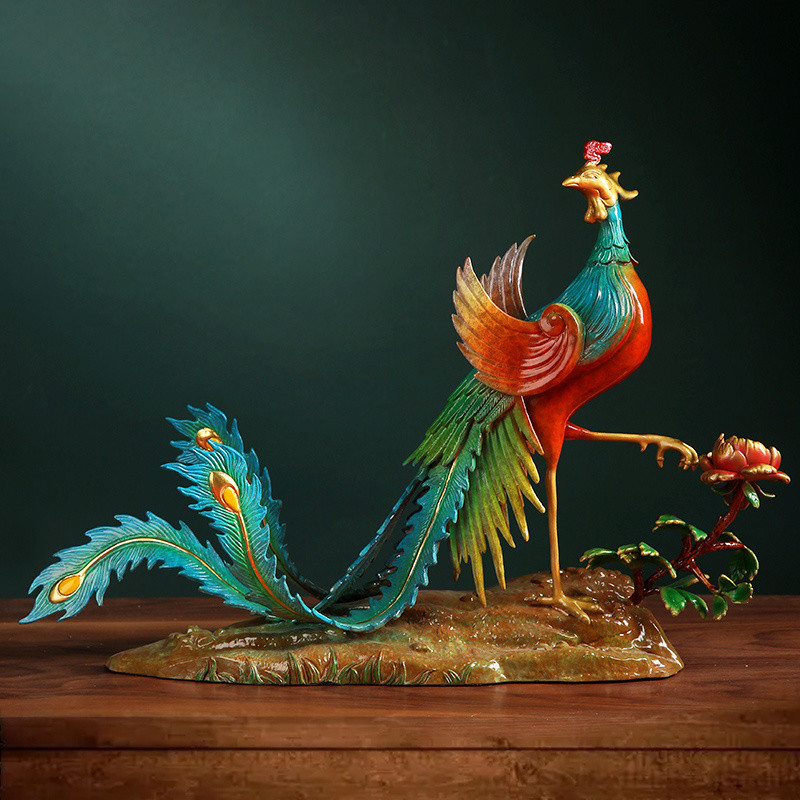 [3473 Orang Dikumpul] Hiasan Tembaga Penuh Phoenix Bunga Phoenix Hiasan ...