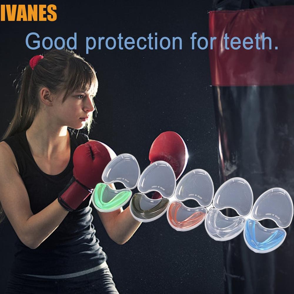 IVANES Mouth Guard Rugby EVA Kids Adults Safety Protection Mouth Trays ...