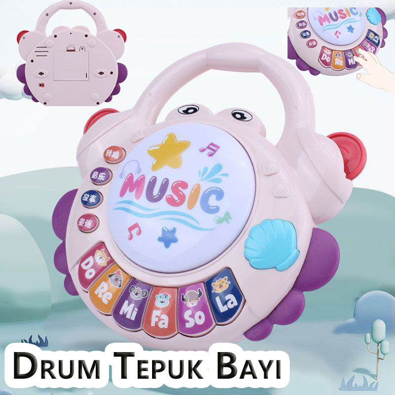 Baby Music Drum Baby Hand Clap Drum Early Education Infants 0-1-3 Years ...