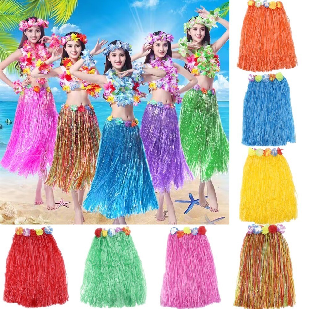 Tropical Hawaiian Hula Dress Artificial Children Adult Performance ...
