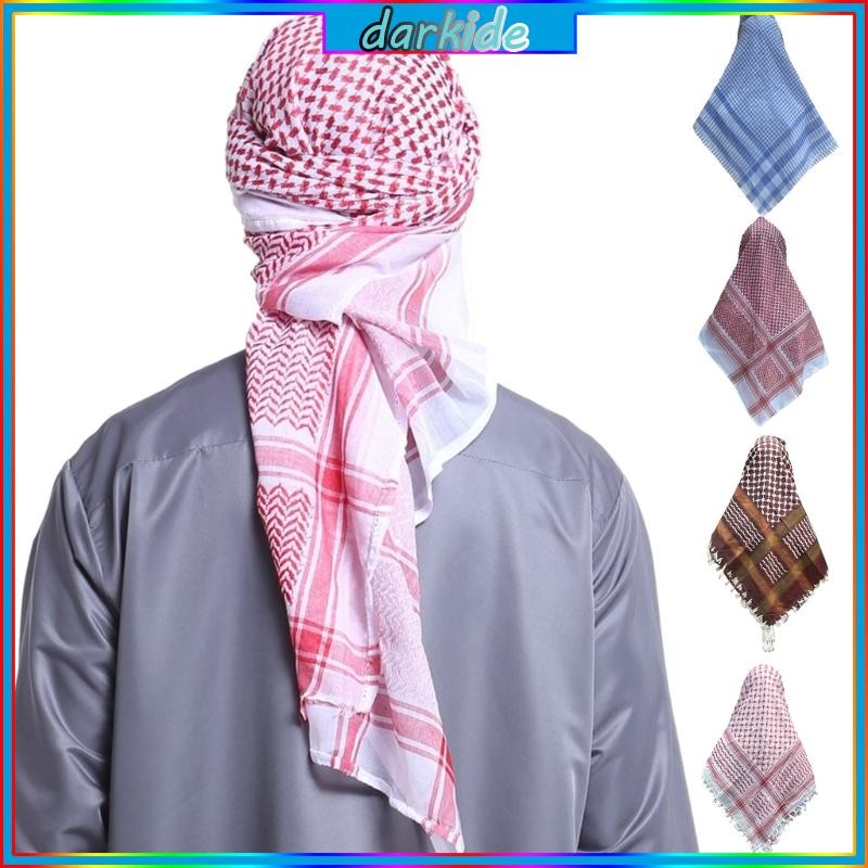 Dark Stylish Arab Keffiyeh Shemagh Scarf Arabian Dubai Neckwrap Desert ...