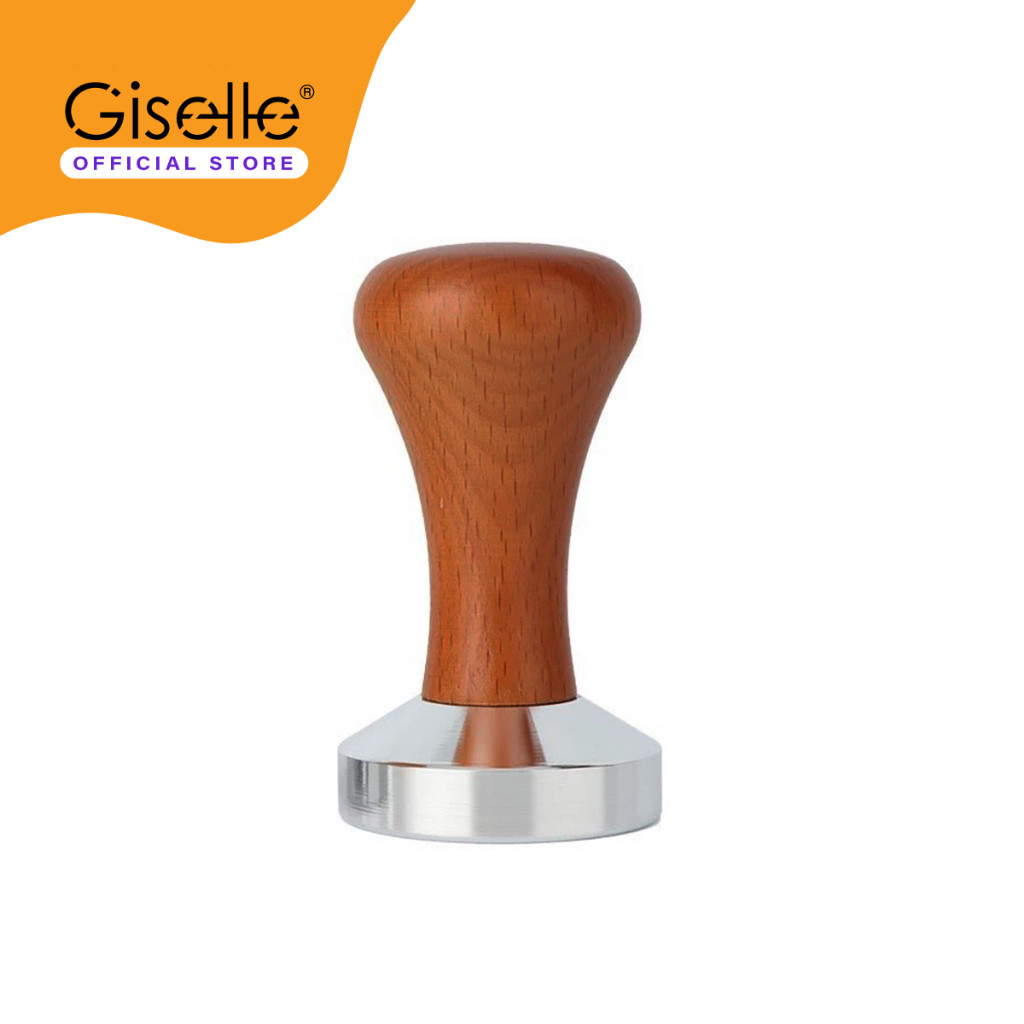 Giselle Espresso Coffee Wood Handle Tamper With Stainless Steel Flat ...
