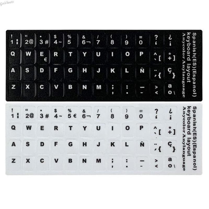 GB Keyboard Sticker Replacement Letter Film Spanish-letter Stickers ...
