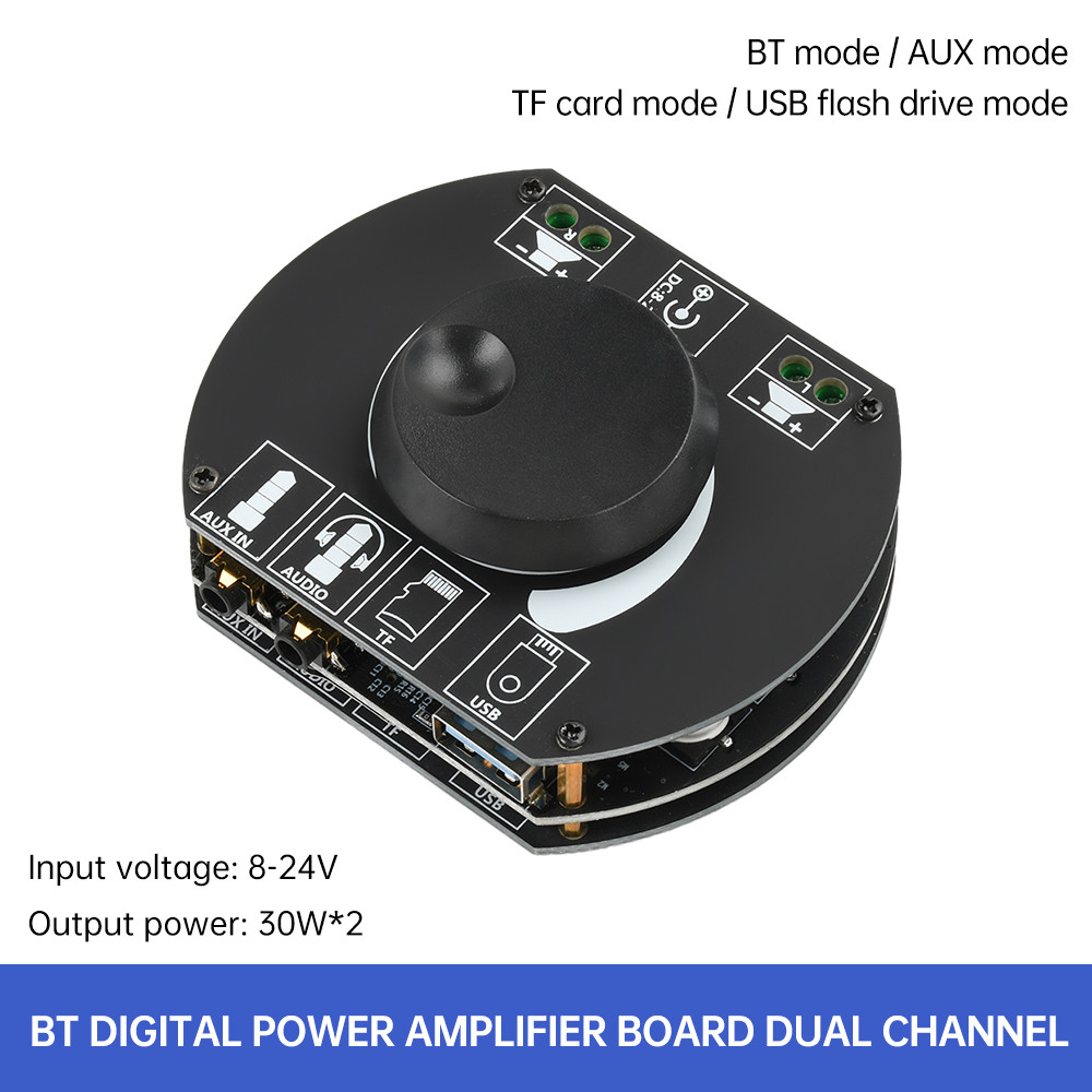 Pcbfun HIFI-LEVEL 2.0 Dual-channel 30W*2 Stereo Bluetooth 5.0 Digital Power Amplifier Board ...