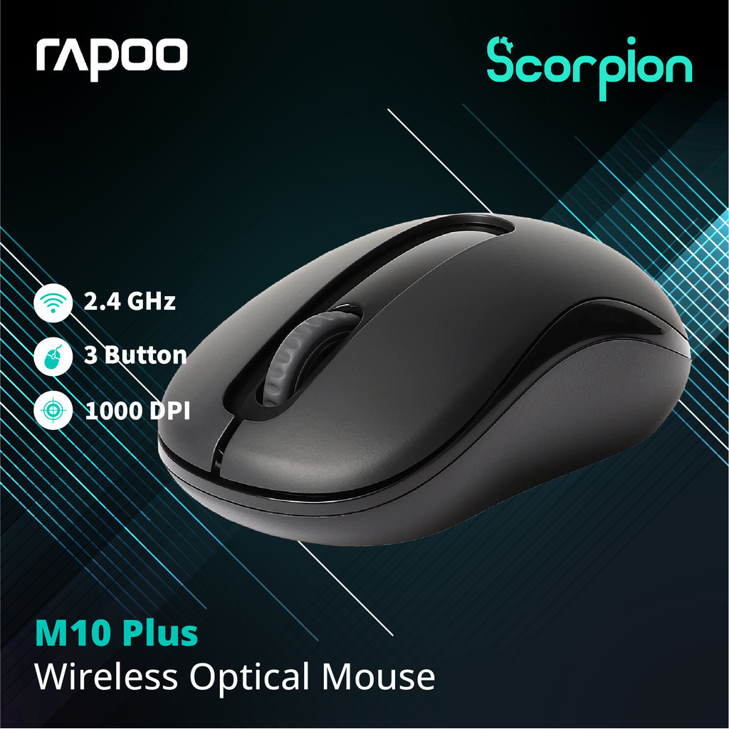 Rapoo M10 Plus Wireless Optical Mouse | Shopee Malaysia