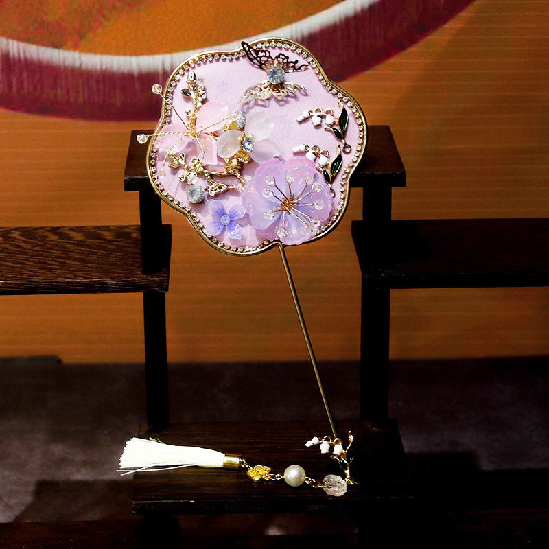 Chinese Showgirl Fan Mini Palm Fan Hanfu Cheongsam Accessories Ancient ...