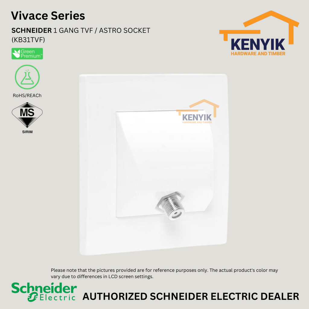 SCHNEIDER 1 Gang TVF / Astro Socket (Vivace Series) (KB31TV) | Shopee ...