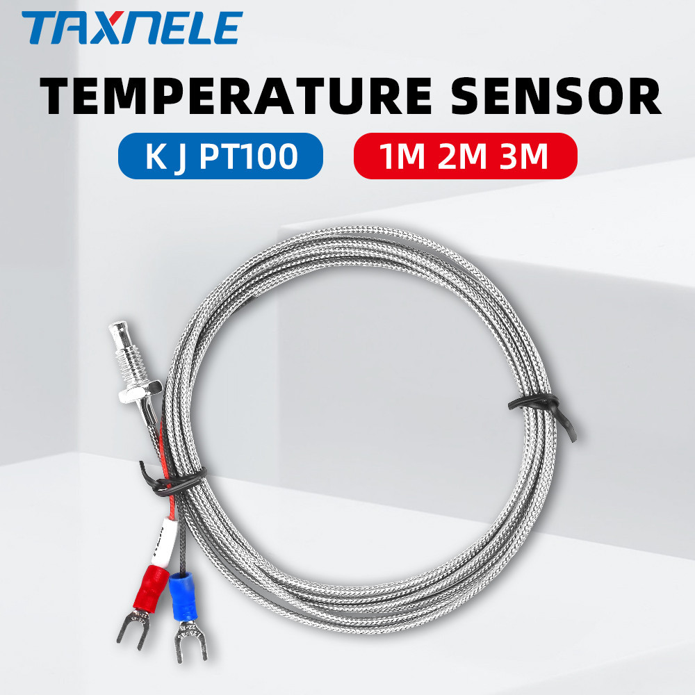 M6 Screw K J PT100 1M 2M 3M Cable RTD Thermocouple Oven Temperature ...