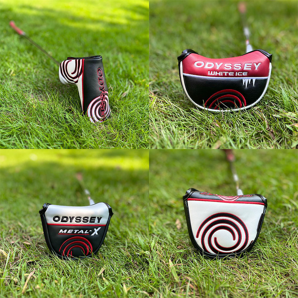ODYSSEY Golf Putter Cover Odyssey Horn Head Protective Cover Straight-line Semi-circle Putter ...