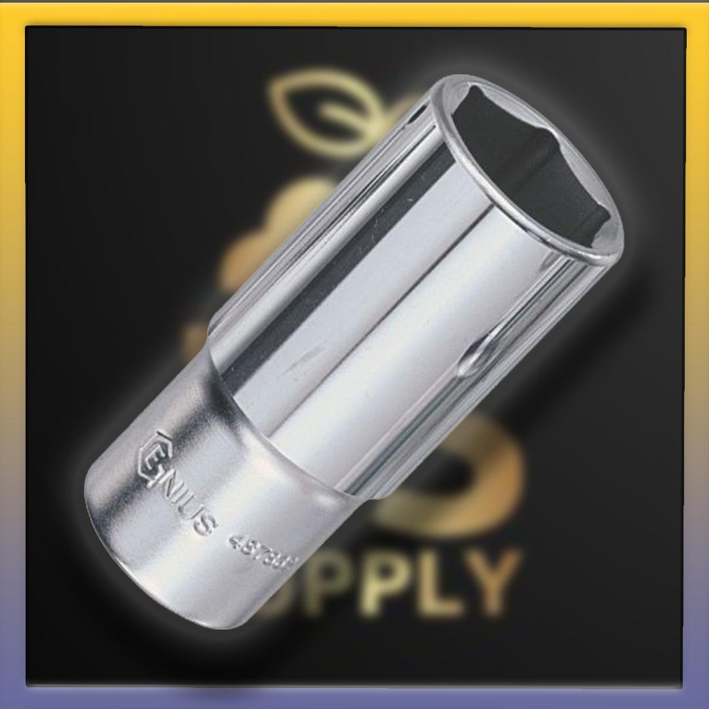 BOX SOCKET 1/2"DIR DEEP X VARIETY OF MM SIZE 6P GENIUS BRAND / BOX SOCKET JENIS PANJANG JENAMA ...