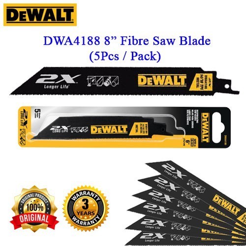 (1PC / 5PCS ) DEWALT DWA4188 8" 2X LONGLIFE RECIPROCATING FIBRE SAW ...