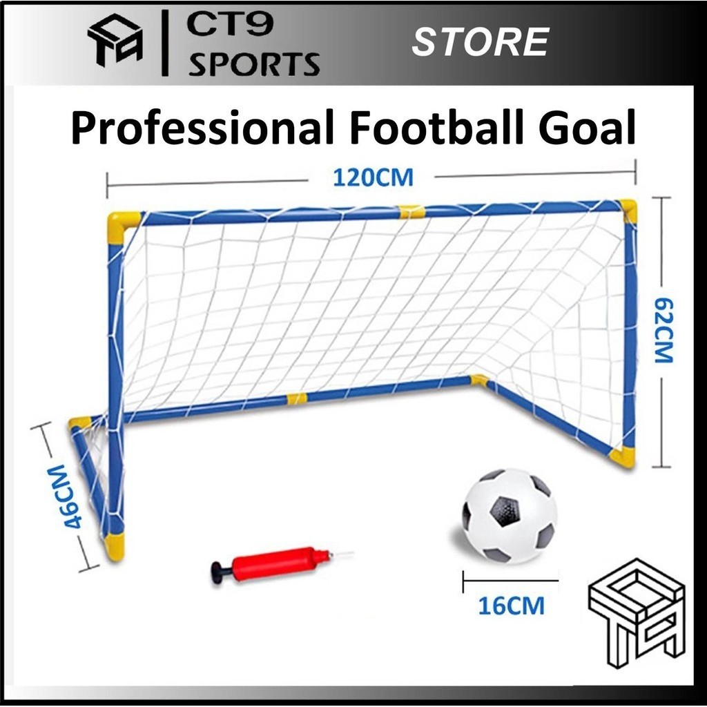 2024 NEW 120cm Football Goals c/w 16cm Football (Bola Sepak) and Pump ...