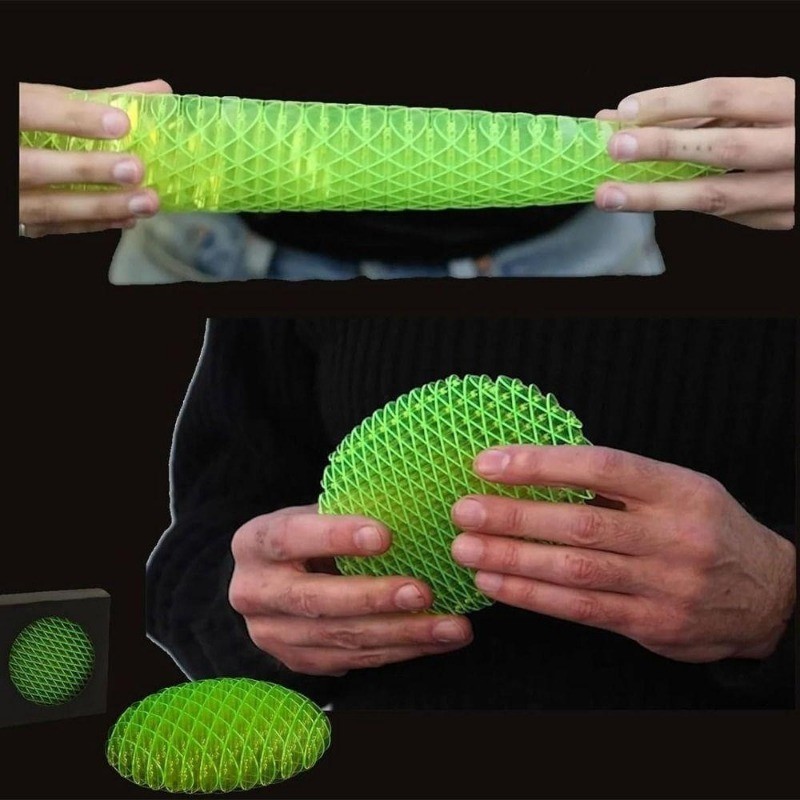 Worm Big Fidget Toy Plastic Stress-Relieving Gift Transforming Worm ...