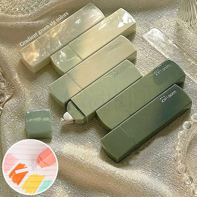 6Pcs/Set Gradient Color Correction Tape - Purple Pink Blue Green Solid ...