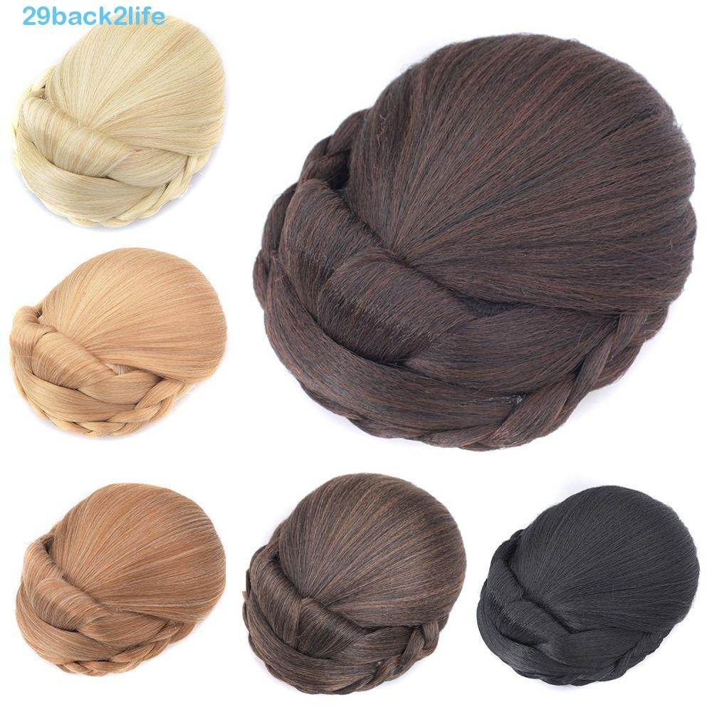 BACK2LIFE Fake Hair Bun High quality Black Invisible Synthetic Hair ...