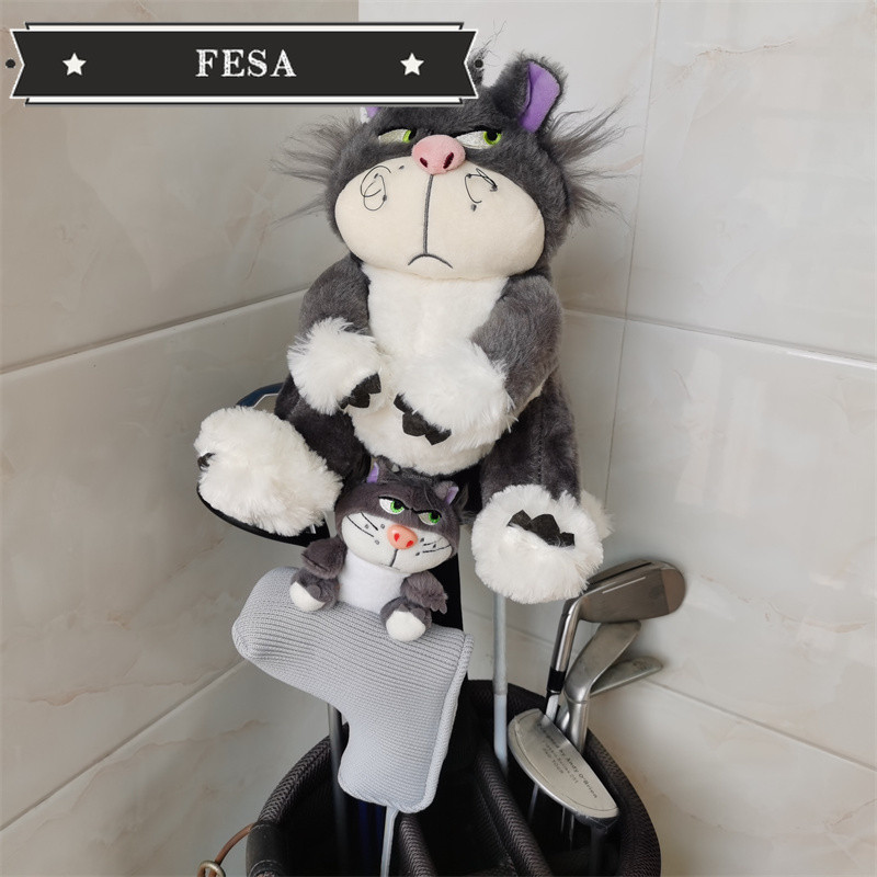 Lucifer cat golf driver headcover 460cc wood putter head covers large ...