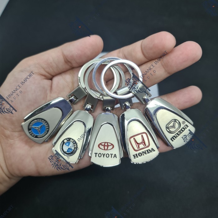 GANTUNGAN Stainless STEEL CAR KEYCHAIN MAZDA HONDA TOYOTA BMW Mercedes ...
