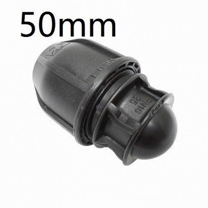 50mm Poly End Cap Push Fit PolyPropylene PN16 Compression Fittings ...