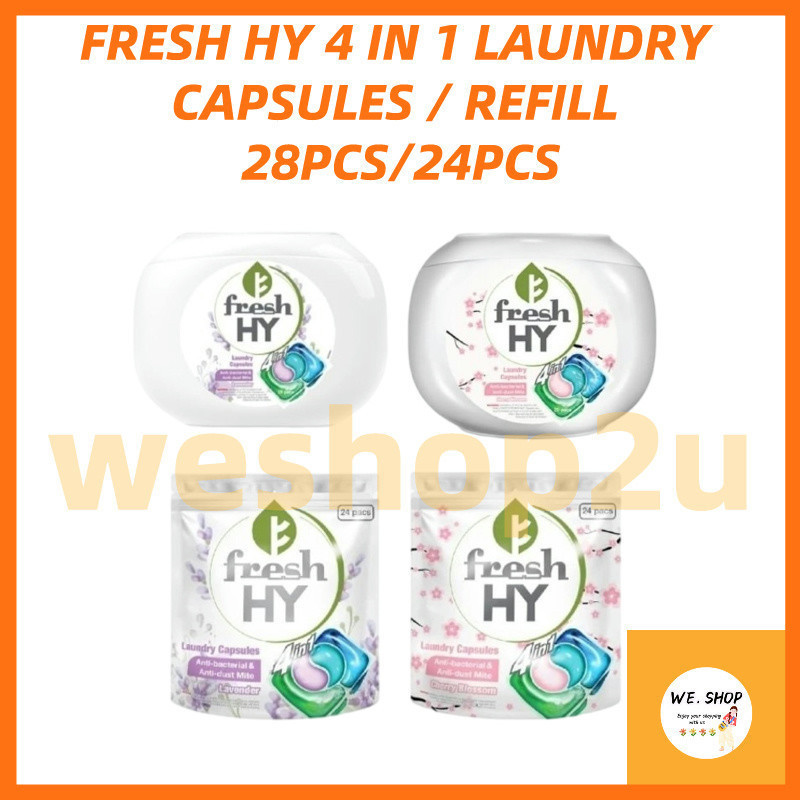 (NEW &LIVE) Fresh Hy 4 In 1 Laundry Capsules (10ml x 28 Pcs) / Refill ...