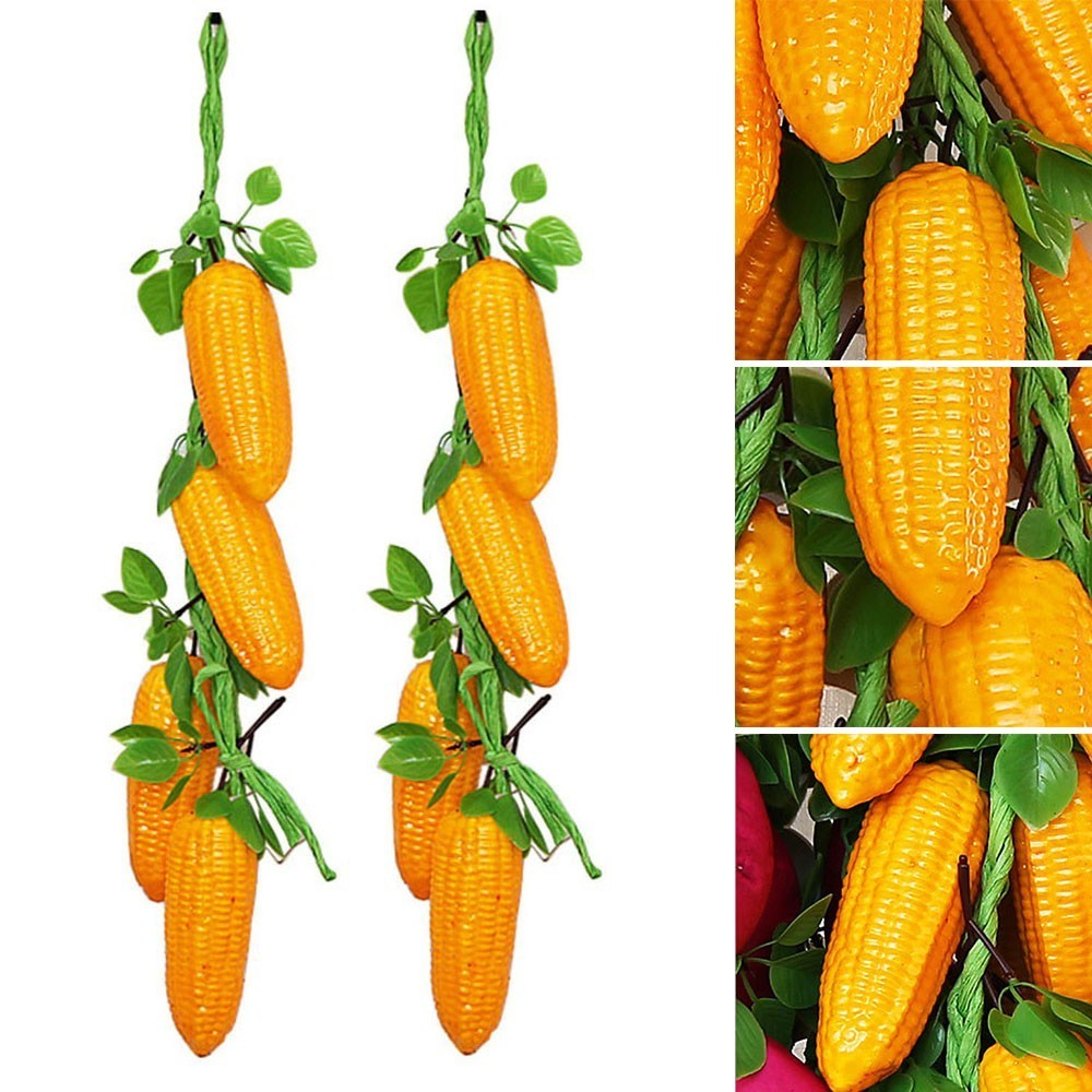(MULSTORE) 2 Strings Artificial Corn Stem Fake Plants For Photography ...