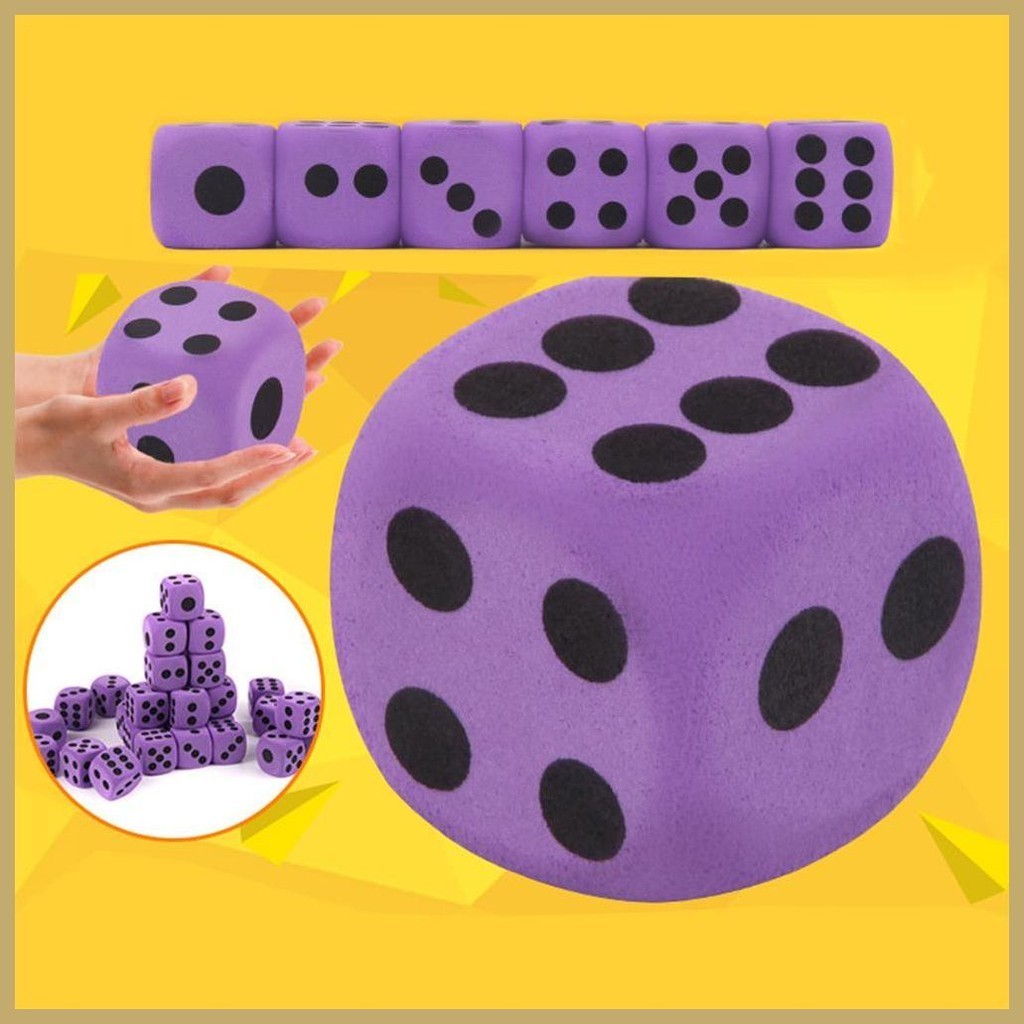 Giant Foam Dice EVA Foam Dice Cubes with Number Dots Funny Dice 3.8CM ...