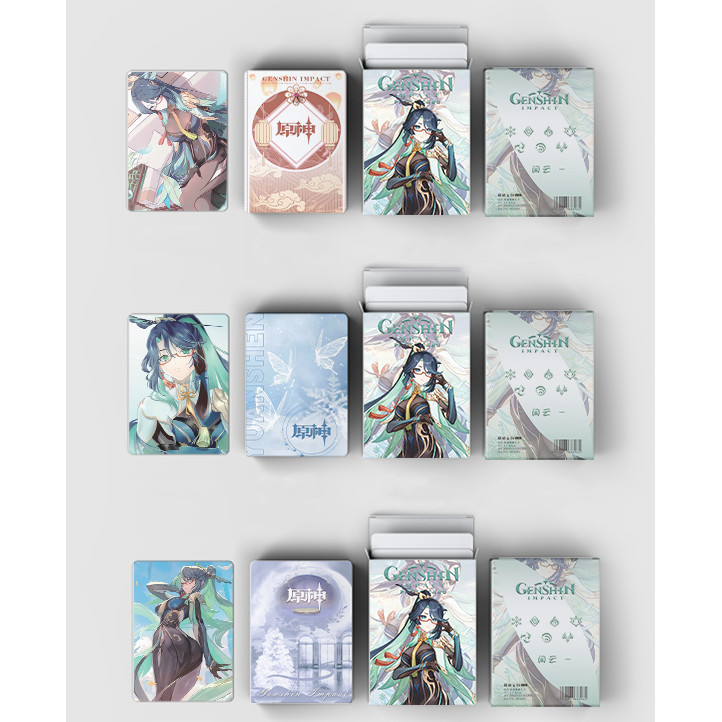 50pcs/box GENSHIN IMPACT Laser Holographic Photocards Chevreuse Gaming ...
