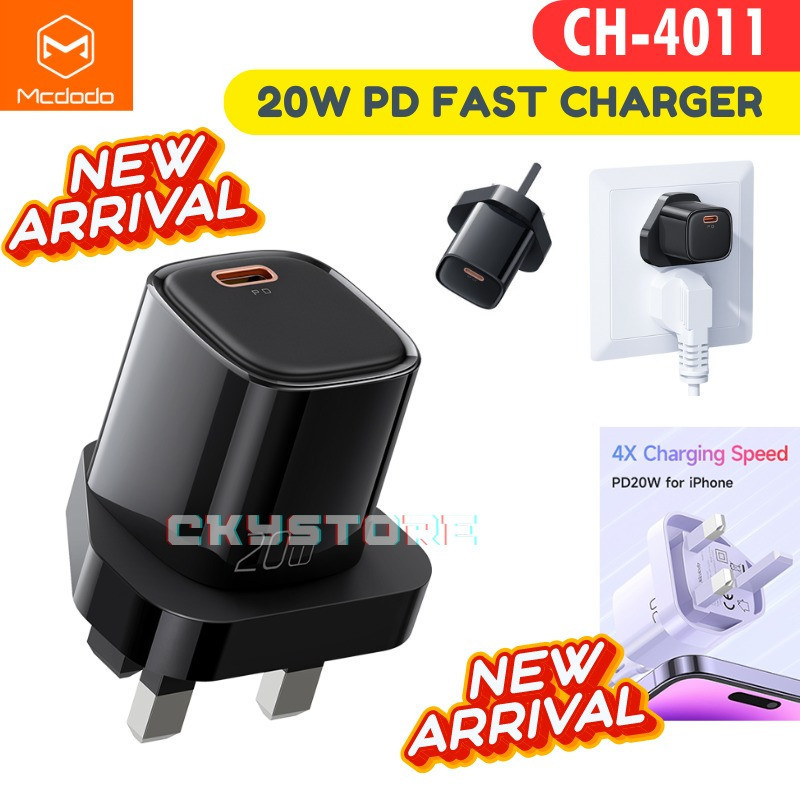 MC-DO.DO CH-4011 20W PD FAST CHARGER Wall ADAPTOR UK PLUG Travel ...
