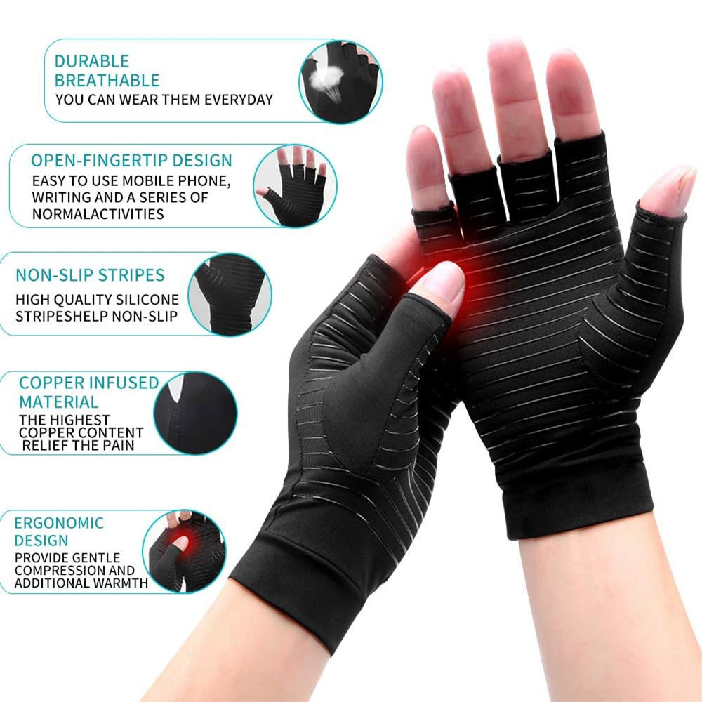 Copper Arthritis Compression Gloves Rheumatoid Arthritis Pain Relief ...