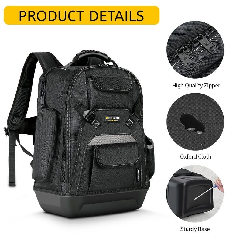 Winhunt Backpack Tool Bag Wear-resistant Extra Thick Canvas Tool Bag ...