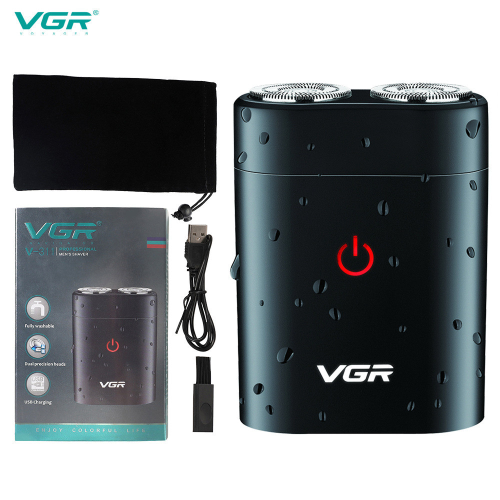 VGR V-311 Portable Electric Shaver 2 Floating Head IPX7 Waterproof Razor USB man shaver 剃須刀電動 ...