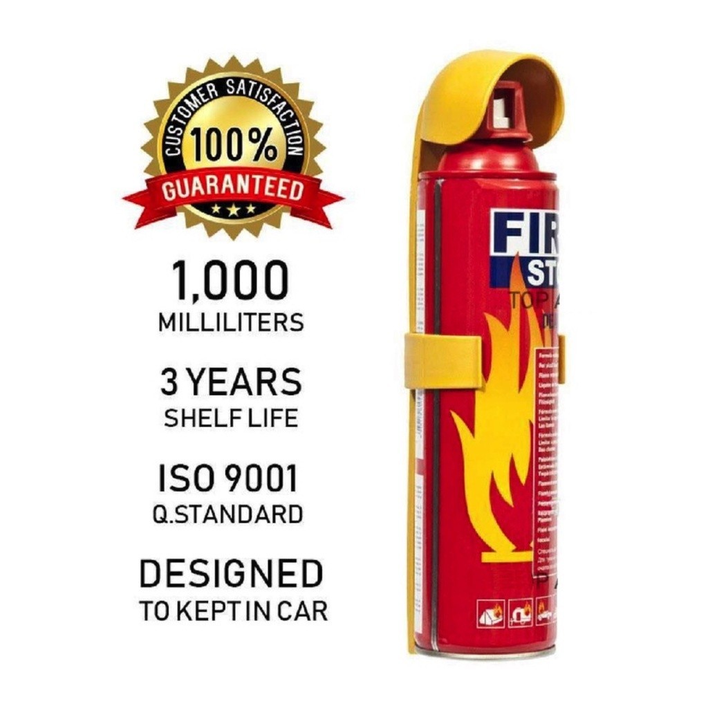 (LONG SHELF LIFE) Car Mini Fire Extinguisher with Cover 1000ml Foam for ...