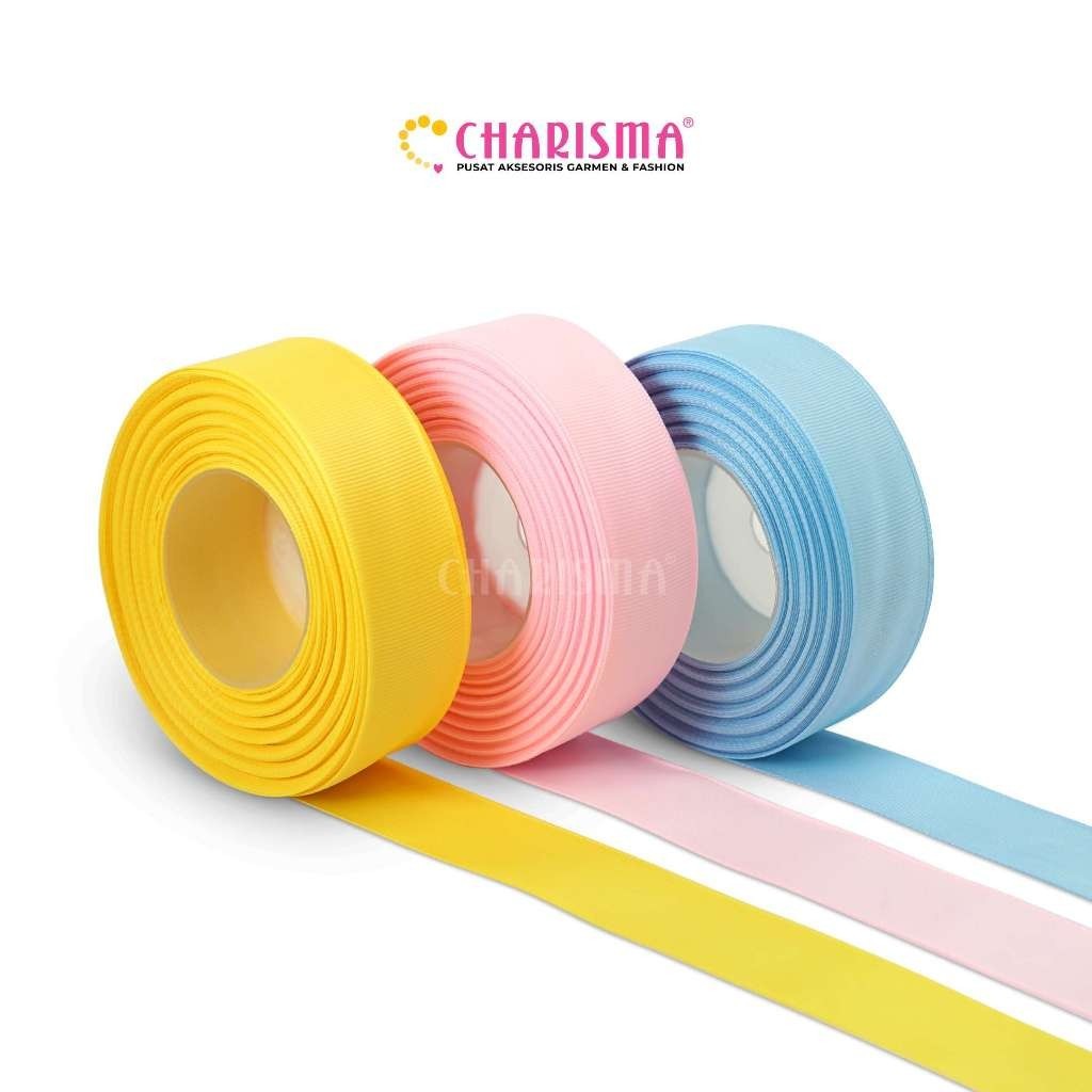 Charisma Ribbon Channel - Gross Grain Pastel Color 1cm/price 1 Roll (25 ...