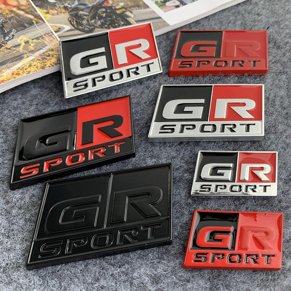 1 PCS GR Sport Logo Car Metal Badge Sticker for Toyota Camry Corolla ...
