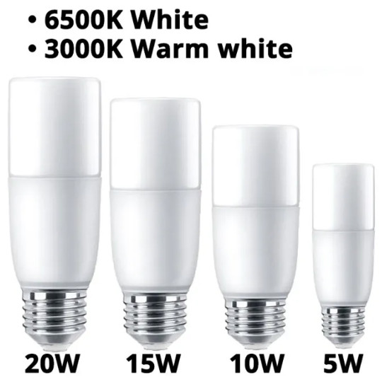 BIA Led Cylindrical Bulb, E27 Screw Socket, Household Lighting Long ...