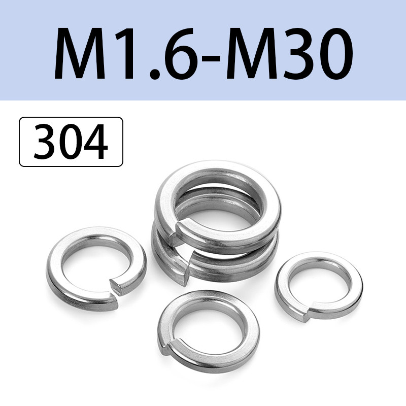304 stainless steel spring washer elastic washer spring washer M1.6/M2/M2.5/M3/M4/M5/M6/M8/M10 ...
