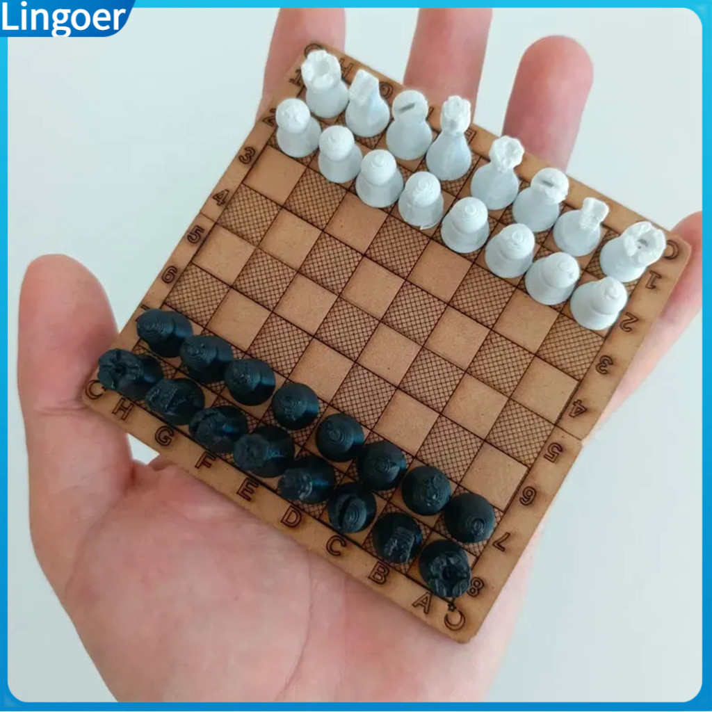 Lingoer| Plastic Chess Set Players Chess Board Portable Mini Chess Set with Storage Bag Fun ...