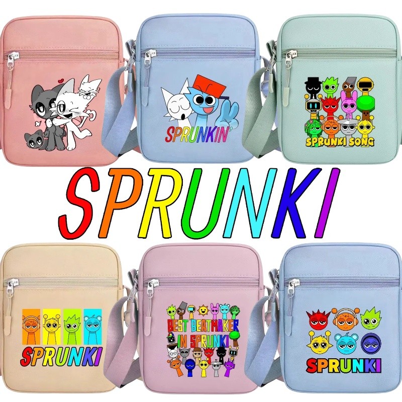 SPRUNKI Shoulder Bag Crossbody Bag Fashion Printed Small Square Bag ...