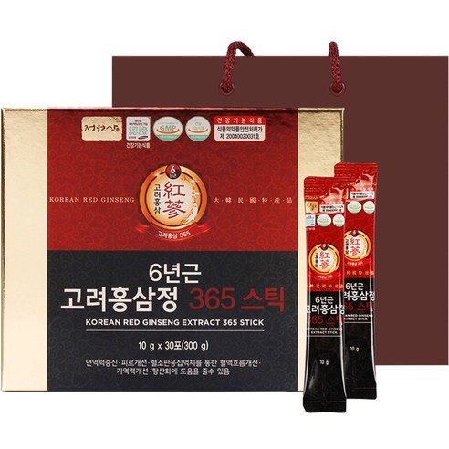 (T) JungWonSam 6 Years Korean Red Ginseng Extract 365 Stick -10g x ...