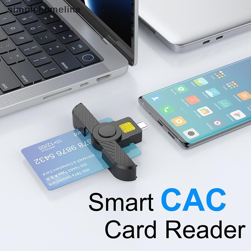 SLMY USB-C IC Smart Card Reader For Bank Card ID Card Portable Type-C ...