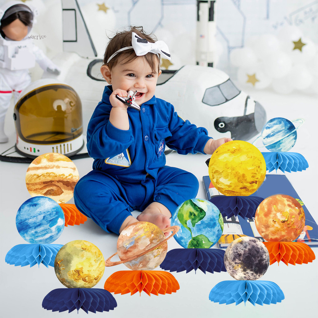 JA Honeycomb Table Ornaments Solar System Party Supplies Space Solar ...