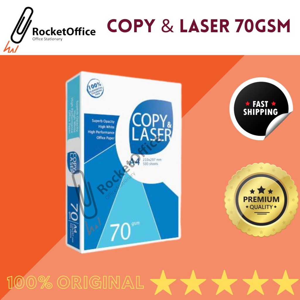 Copy & Laser Paper 70 GSM (Short/A4/Long) Per Ream Bond Paper | Shopee ...
