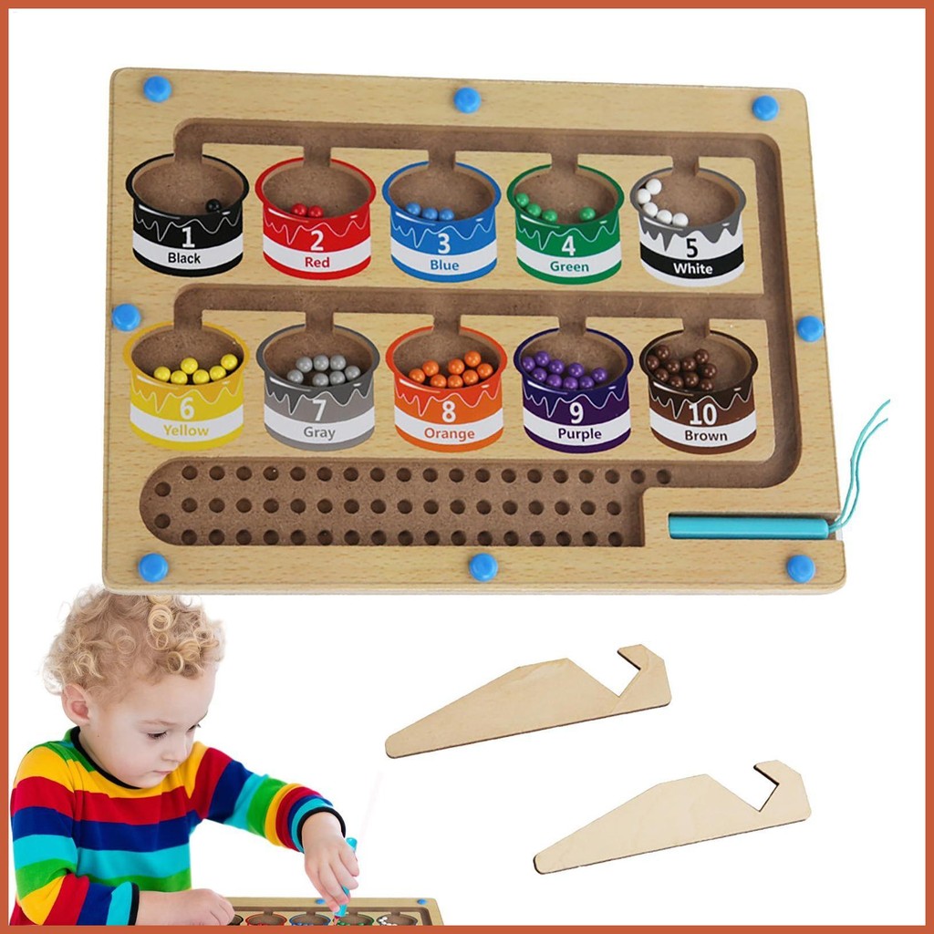 Wood Color Sorting Toys Cartoon Wooden Maze Toy Funny Sorting Game ...