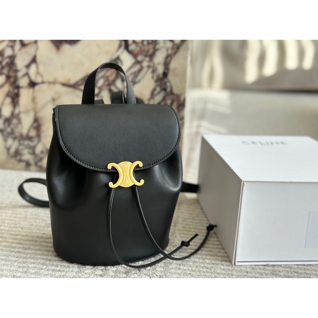 (with Box) New CELINE BONNIE Smooth Leather Backpack Women's Fashion ...