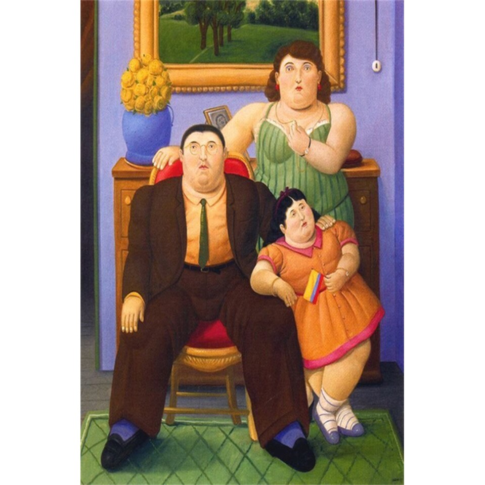Funny Vintage Fernando Botero Printed Posters Abstract Fat Dancer ...