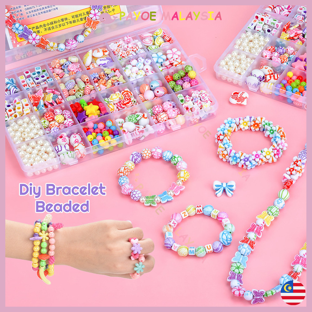 Payoe DIY Beads Set Children Handmade Beading Girls Beaded Educational ...