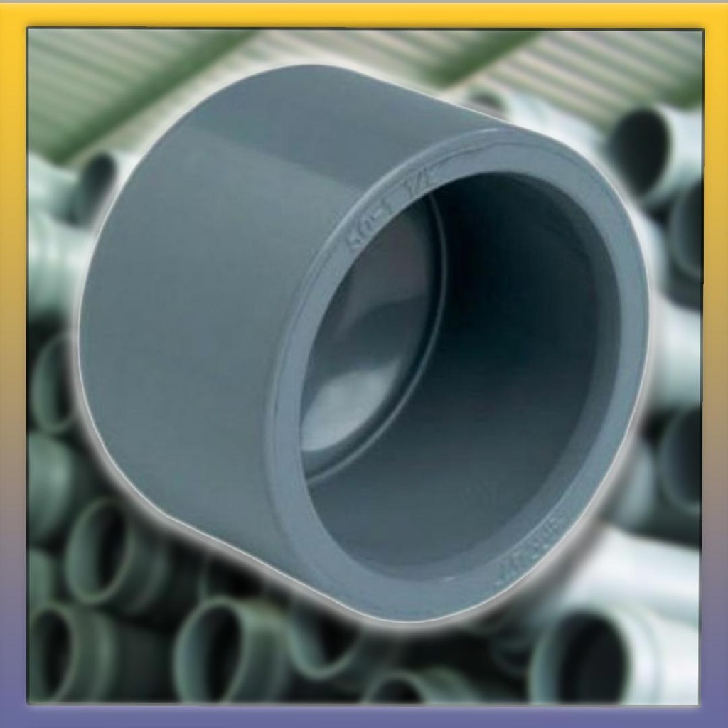 PVC FITTING FOR PVC PIPE / PVC GREY PIPE END CAP / SAMBUNGAN PENUTUP ...